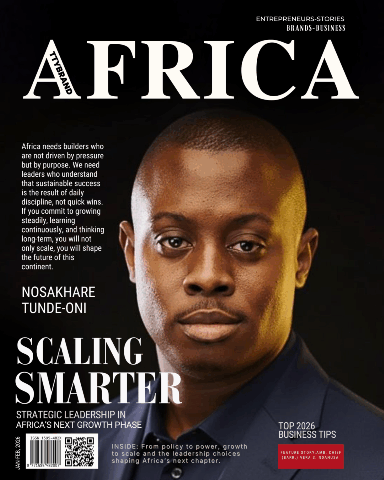 Nosakhare Tunde-Oni Graces TTYBrand Africa Issue 11 cover on Scaling ...